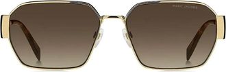 Marc Jacobs lunettes de soleil &agrave; monture g&eacute;om&eacute;trique - Or