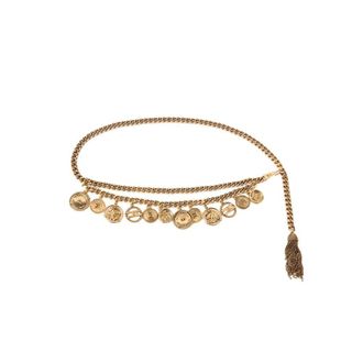 Elisabetta Franchi G&uuml;rtel mit geschwei&szlig;ten Ketten - - Accessories - Damen - Gelb - XL