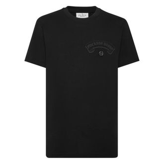 Philipp Plein Homme, Tops, Noir, Taille: 2XL T-shirt Round Neck SS
