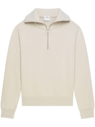 Courrèges pull en maille intarsia - Tons neutres