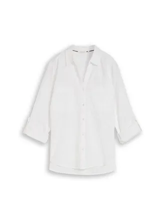Tom Tailor Langarmbluse Blusen & Shirts Bluse mit Brusttaschen