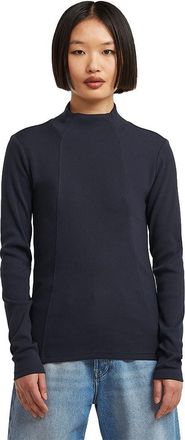 G-Star A line Slim Rib Mock t ls wmn