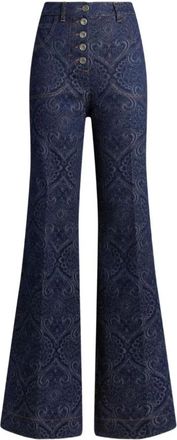 Etro Femme, Jeans, Bleu, Taille: W27 Jean &Eacute;vas&eacute; en Jacquard
