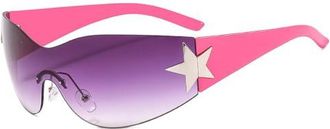 Generic Star Sonnenbrille - Frameless Wrap um Sonnenbrillen für Modesport im Freien | Stilvolle Sterne Schattierungen mit Verbundrahmenharz Objektiv, UV400 -S