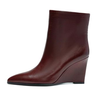 Cesare Gaspari Bottines &agrave; talons compens&eacute;s - Femme - Chaussures - Rouge - Taille: 38 EU