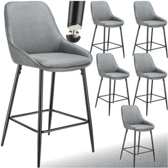 TecTake Tectake - Chaise de bar siera avec dossier