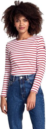 Armor Lux Damen Marini&egrave;re Lesconil T-Shirt, Wei&szlig; (Blanc/Braise 320), 40 (Herstellergr&ouml;&szlig;e: 2)