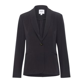 Saint Tropez Blazer Night Sky mit Tiefem V-Ausschnitt - - Jackets - Damen - Schwarzk - M