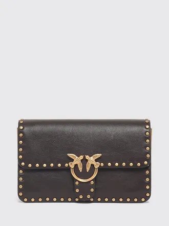 Pinko Mini sac Love One Slouchy en cuir avec broderie monogramme et logo Love Birds