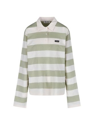 Miu Miu Striped Polo