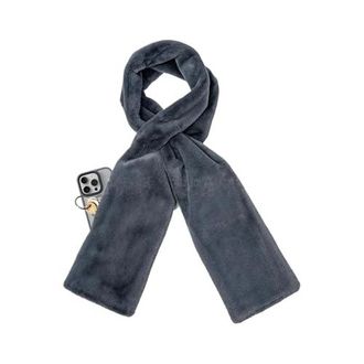 Generic &Eacute;charpe avec poches, cache-cou doux &agrave; enfiler | avec poche zipp&eacute;e antivol - &Eacute;charpe dhiver courte pour personnes &acirc;g&eacute;es, automne, hiver, temps froid, r