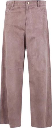 Max Mara Femme, Pantalons, Brun, Taille: 38 FR Fulmine Suede Pantalons