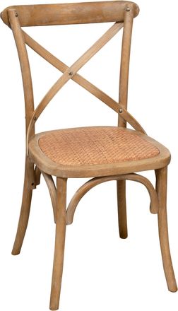 Biscottini International Thonet Vintage Massivholz Stuhl 44 x 47 x 88 cm - K&uuml;chenstuhl aus Rattan und gerilltem Shienale - Esszimmerst&uuml;hle - St&uuml;hle f&uuml;r Au&szlig;en- und Innenbereich