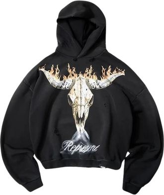 Represent Represent, Homme, Sweatshirts et sweats &agrave; capuche, Noir, Taille: S Felpa 100% Cotone