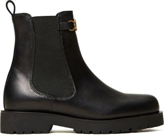 Twin-Set bottines chelsea à boucle Oval T - Noir