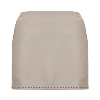 Elisabetta Franchi Mini Jupe en Peau dAgneau - Femme - Jupes - Beige - Taille: 38 FR