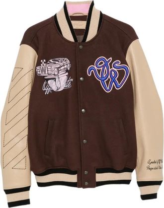 Off-white Bomber Cat Off - Homme - Vestes - Brun - Taille: L
