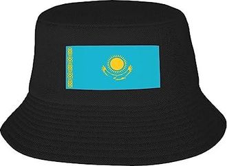 Generic Chapeau De Godet Drapeau du Kazakhstan Hommes Chapeau De Seau Respirant &Eacute;t&eacute; Bonnet De Soleil, pour Le Camping, Sports, Plage, 56-58cm