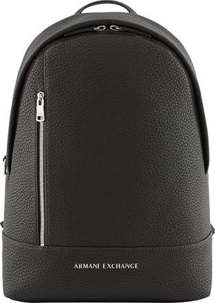 A|X Armani Exchange Essential, Capri, Logo Lettering, Sac &agrave; Dos Homme, Olive Noire, Einheitsgr&ouml;&szlig;e