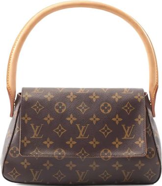 Louis Vuitton mini sac à main monogrammé Looping (2003) - Marron