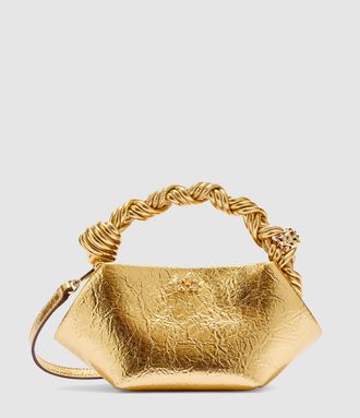 Ganni Sac Mini Bou Crushed Gold