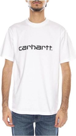 Carhartt Work in Progress Homme, Tops, Blanc, Taille: XL T-shirt &agrave; col rond
