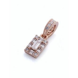 Pandora Funkelnder quadratischer Halo-Anh&auml;nger - - Accessories - Damen - Rosa - ONE SIZE