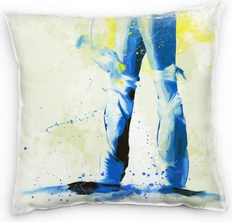 Paul Sinus Art Ballett I Deko Kissen mit Füllung 40x40cm für Couch Sofa Lounge Zierkissen - Dekoration zum Wohlfühlen