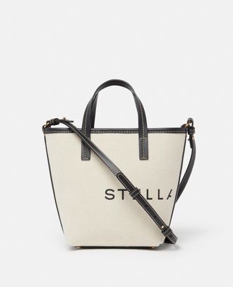 Stella McCartney Logo Canvas Crossbody Tote Bag