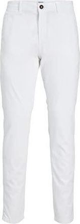 Jack & Jones Mens JPSTMARCO JJBOWIE SA Noos Pantalon Chino pour Homme Blanc 27/32, Blanc., 27W x 32L