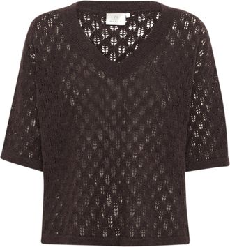 Kaffe Strickpullover KAlourine M, Fudge Melange M