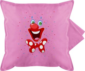 Shirtracer Kissenbezug - & Fasching - Kissen - Clown Gesicht Karneval Kost&uuml;m I Clownkost&uuml;m witziges Clowngesicht I Fastnacht I Fasnacht I Fasnet - 50 x 50 cm - P