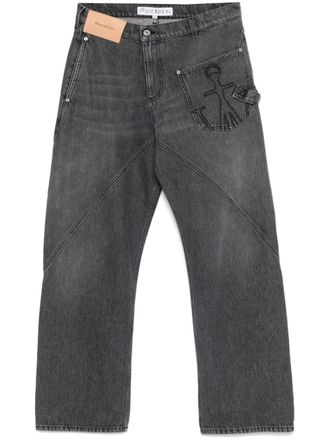 J.W.Anderson jean Twisted Workwear - Gris
