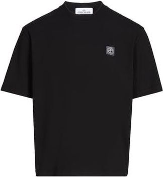 Stone Island T-shirt en coton coupe droite