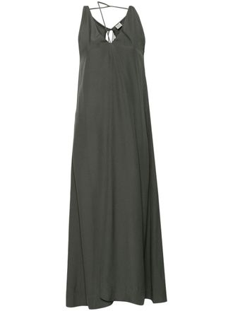 Toteme robe longue &agrave; forme trap&egrave;ze - Gris