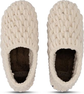 UZURII Slipper & Pantoletten - Zehentrenner Cosy Blondie - Gr. 45 (EU) - in Beige - f&uuml;r Damen