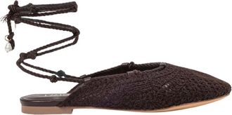 Twinset Femme, Chaussures, Brun, Taille: 37 EU Ballerine Crochet Mules