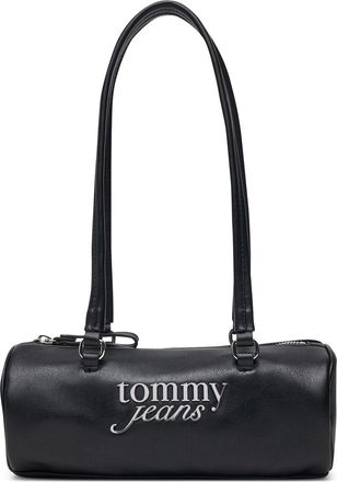 Tommy Jeans Handtasche Tommy Jeans Tjw Bold Script Shoulder Barrel AW0AW19055 Schwarz