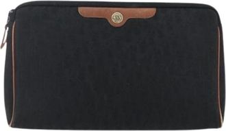 Dior Pochette en toile Trotter Pre-owned - Femme - Pre-owned - Noir - Taille: ONE Size