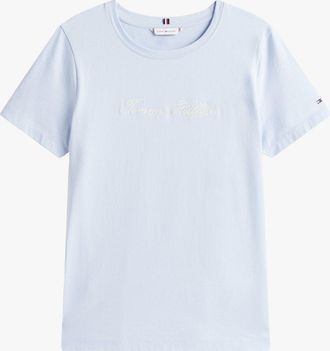 Tommy Hilfiger T-shirt &agrave; col ras-du-cou et logo brod&eacute;