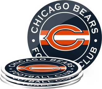 NFL Chicago Bears NFL 4er Set Untersetzer Coaster Set Bierdeckel