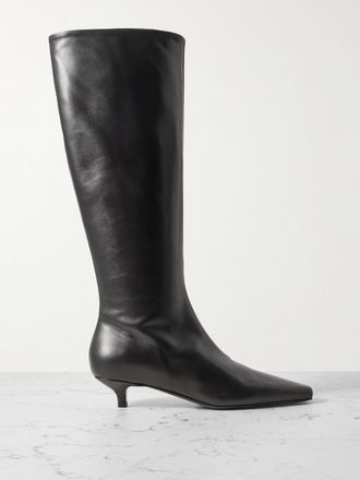 Toteme The Slim Kniehohe Stiefel Aus Leder - Schwarz