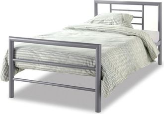 M&S Collection Lit 90x200 cm en m&eacute;tal gris - SAMIHA