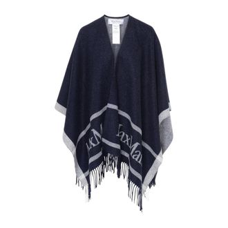 Max Mara Pirania Wollumhang - - Jackets - Damen - Blau - ONE SIZE