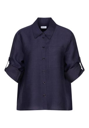 Seidensticker Damen Hemdbluse Bluse, Marineblau, 42