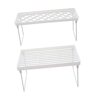 DOITOOL 2 ST&Uuml;CK Desktop Organizer Ablage Wei&szlig; H&ouml;henverstellbares Aufbewahrungsregal aus Langlebigem Kunststoff Klappbares Multifunktionsregal f&uuml;r Schreibtisch