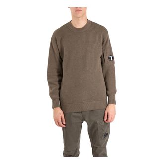 C.P. Company Wollpullover mit Linsen-Detail und Rippstrick - - Knitwear - Herren - Gr&uuml;n - L
