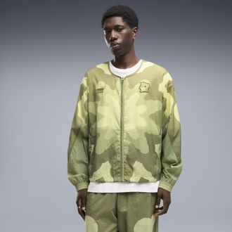 Puma x ELFENBEINK&Uuml;STE x SALEHE BEMBURY KING Trainingsjacke Herren, Kleidung, Gr&uuml;n, L
