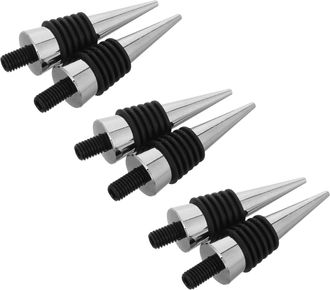 Amosfun Weinkorken Weinflaschenverschluss 6 St&uuml;ck Silber Metall Vakuumverschluss Tragbar Und Wiederverwendbar F&uuml;r Selbstgemacht Weinverschl&uuml;sse Und Bastelbeda