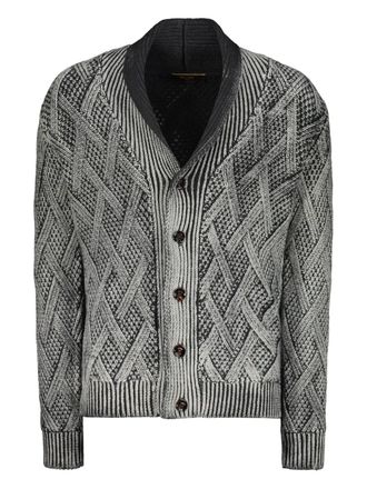 Moorer cardigan Lelio-LTC &agrave; losanges - Gris